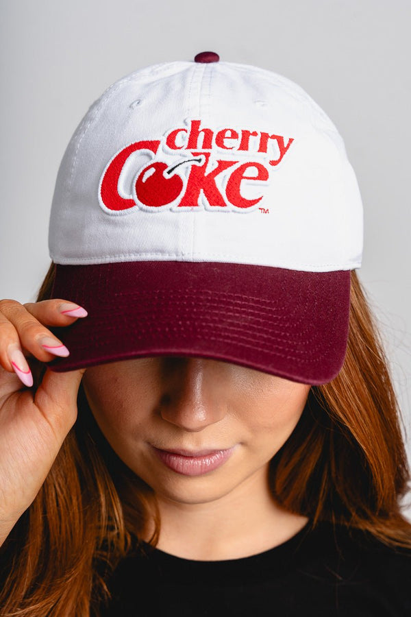 Cherry Coke hat white | Trendy Hats - Lush Fashion Lounge