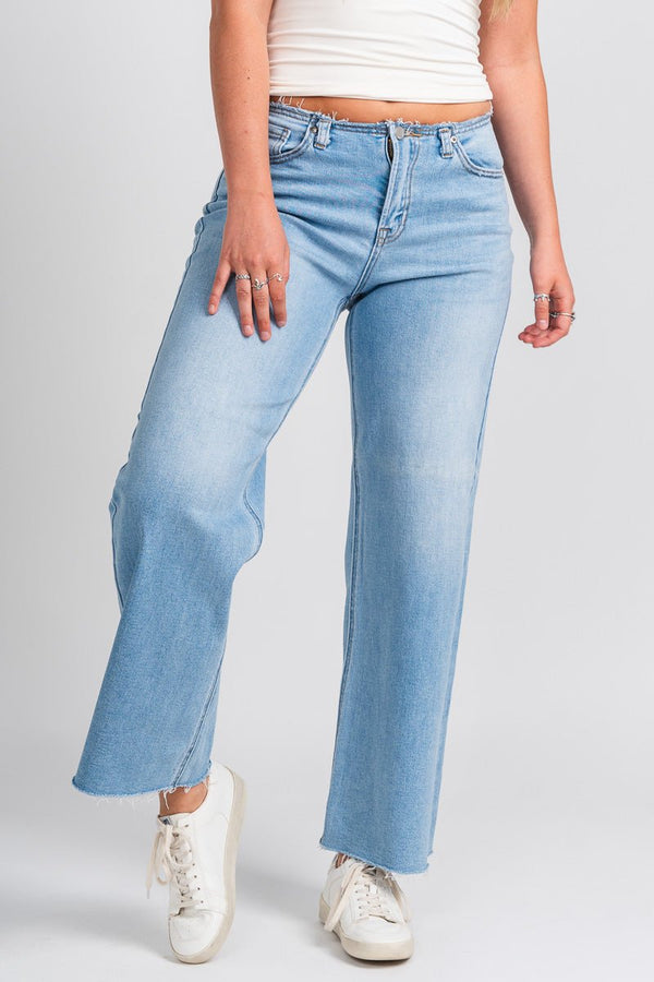 JBD low rise straight leg jeans light denim | Trendy Jeans - Lush ...