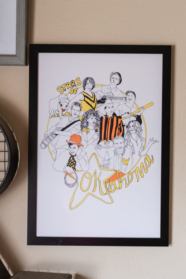 OK stars print 13 x 9 (unframed) | Trendy Gifts with max length 70 ...